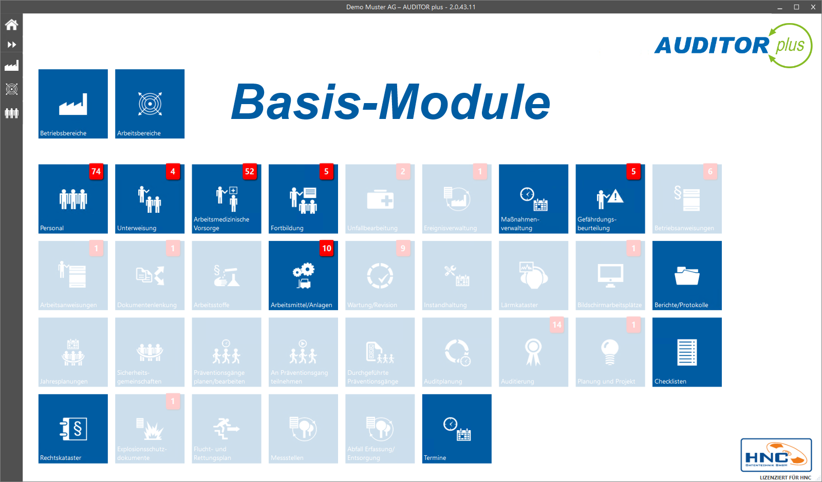 AUDITOR plus - Module | HNC-Datentechnik GmbH